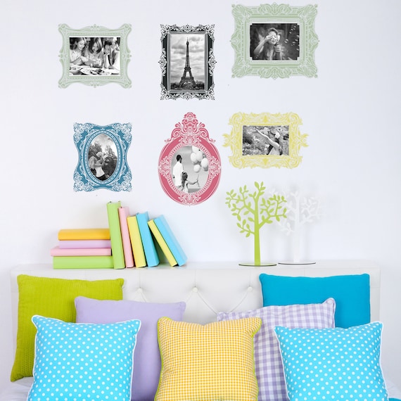 Antique Photo Frame Wall Decal Kit Wall Fabic Stickers | Etsy