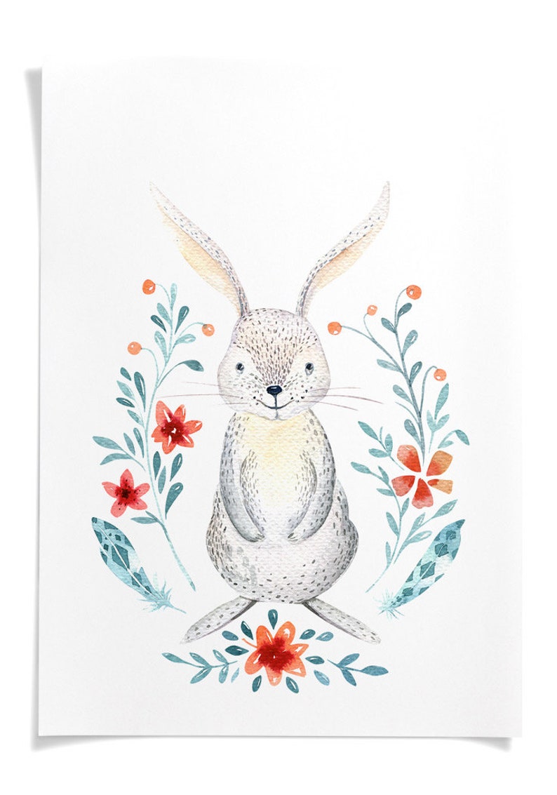 Watercolors Woodland Animals Poster Prints Set of 6 Wall - Etsy