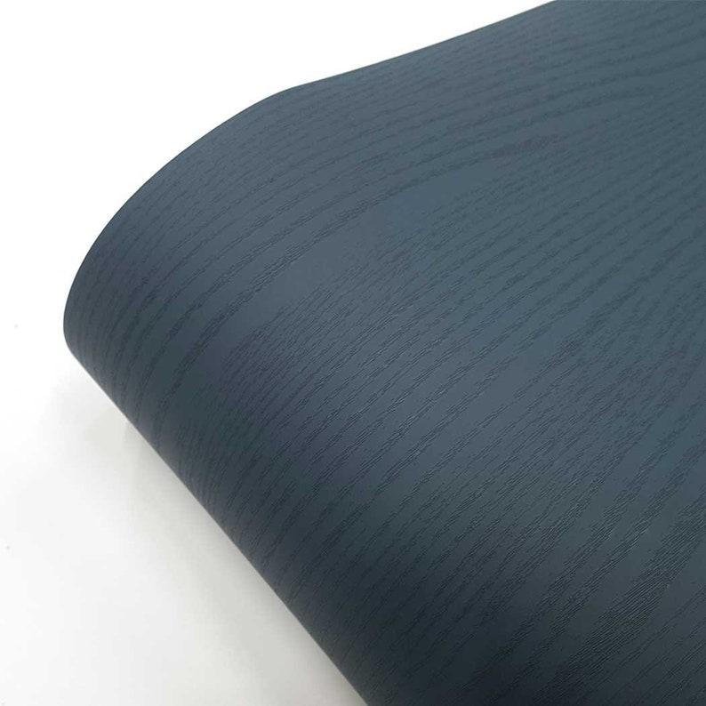 Matte Deep Turquoise Wallpaper Painted Look Wood Grain Self - Etsy