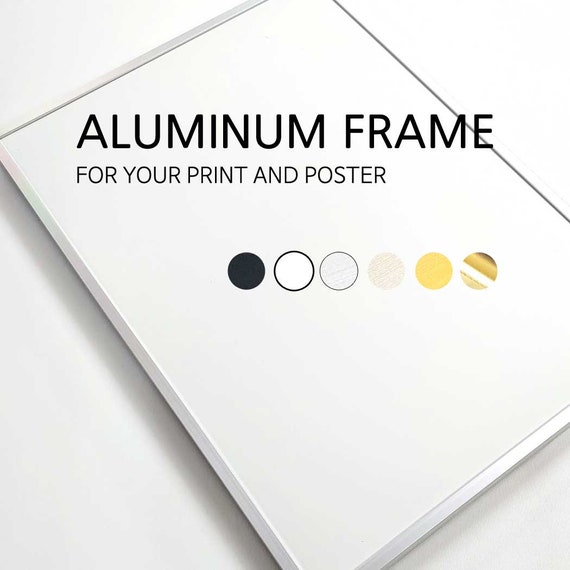 Aluminum Slim Metal Frames in Matte Silver for Poster - Etsy