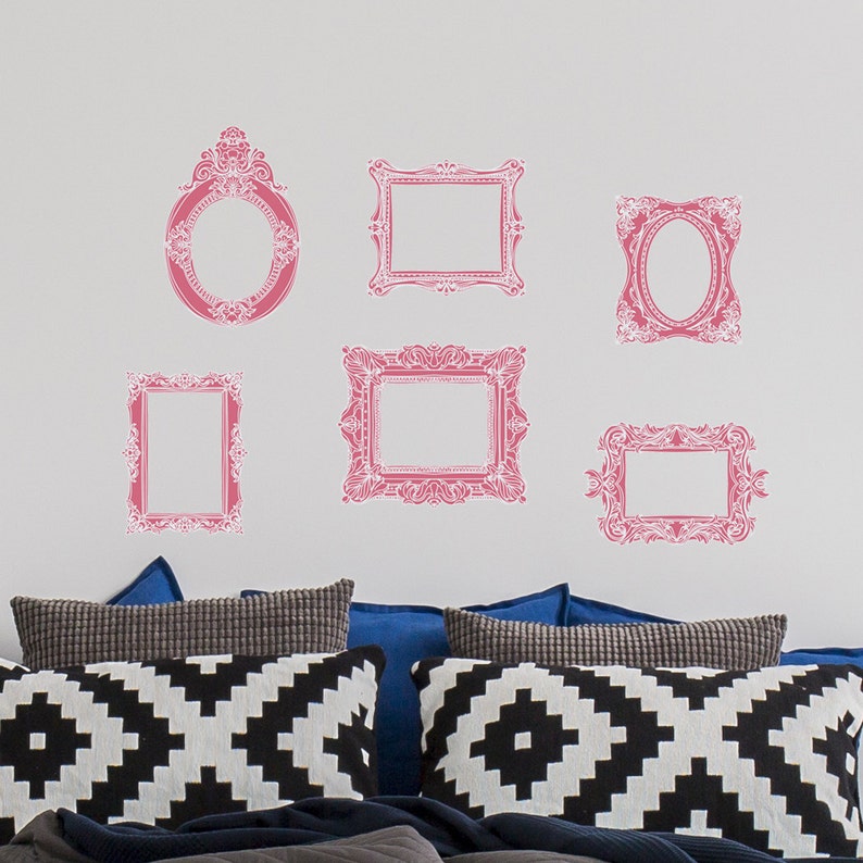 Antique Photo Frame Wall Decal Kit Wall Fabic Stickers | Etsy