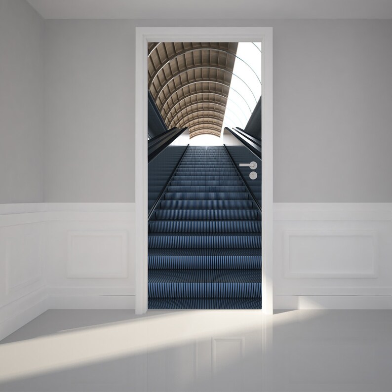 Door Wall Sticker Escalator Peel & Stick Repositionable - Etsy