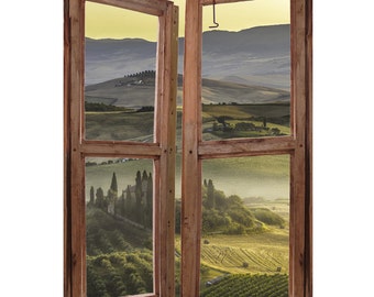 Window Wall Mural Beautiful Landscape Peel and Stick Fabric | Etsy