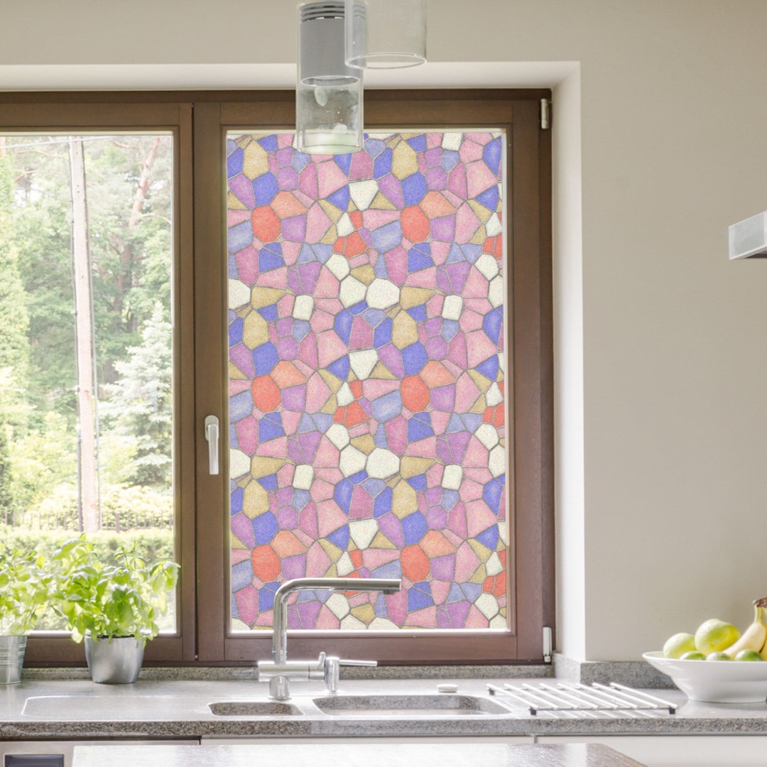 Decorative Static Cling Window Film Printed on Frosted Films Stained ...