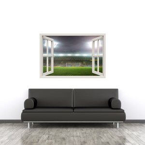 Window Frame Mural Soccer Stadium Huge Size Peel and Stick - Etsy