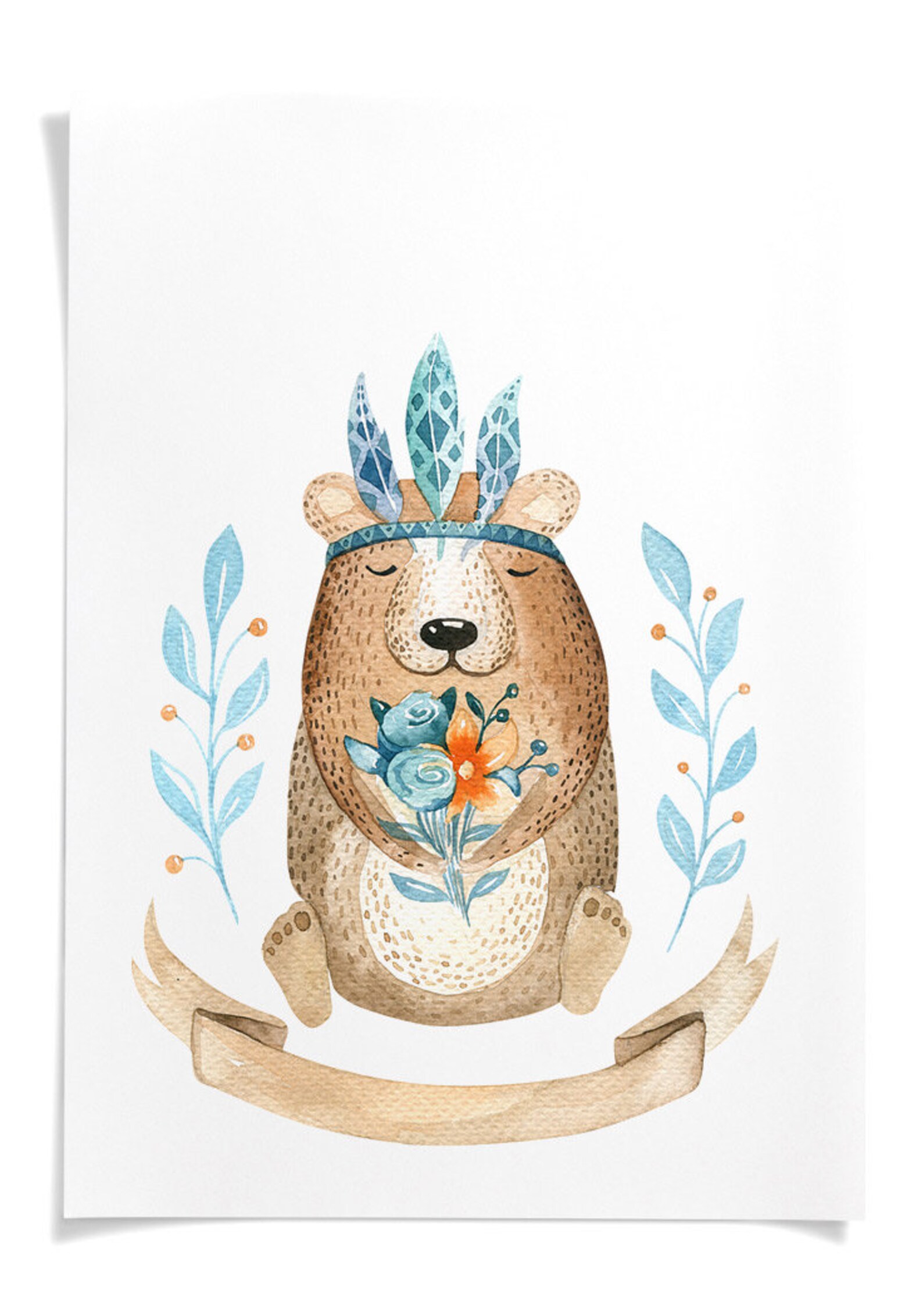 Watercolors Woodland Animals Poster Prints Set of 6 Wall | Etsy