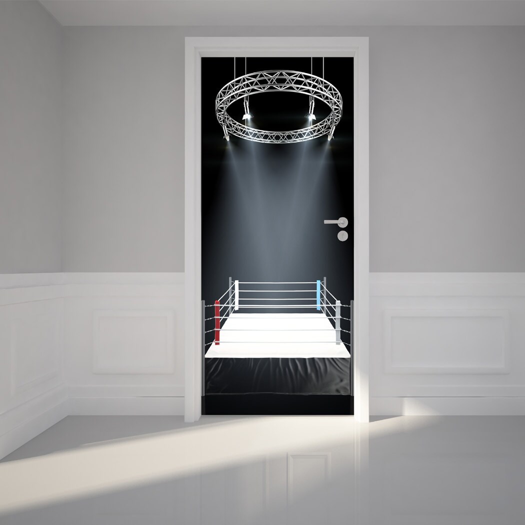 Door Wall Sticker Boxing ring Peel & Stick Repositionable | Etsy