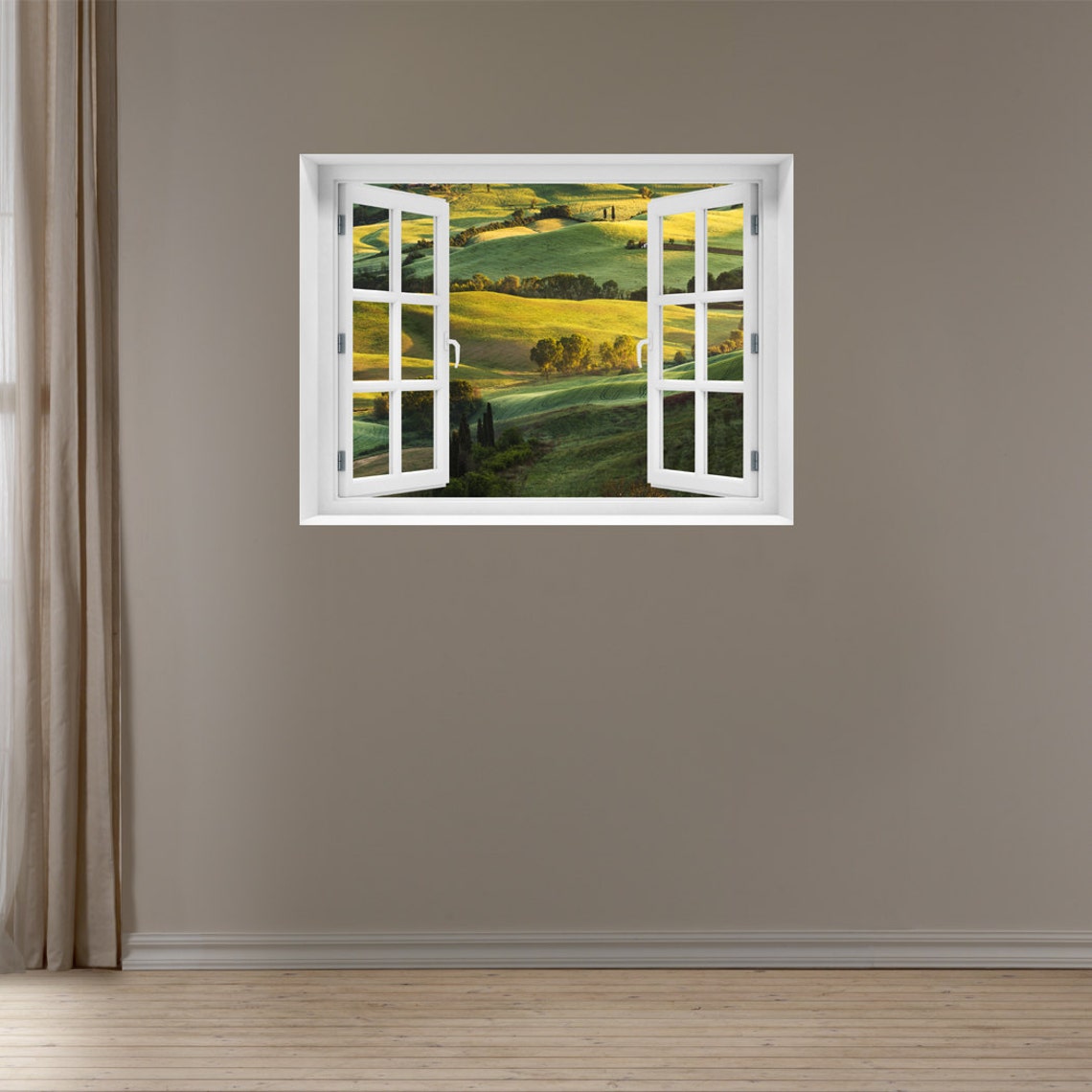 Window Wall Mural Beautiful Landscape Peel and Stick Fabric - Etsy