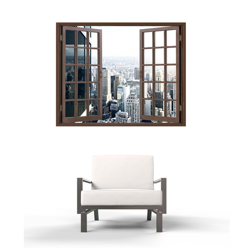 Window Frame Mural Office Building Huge Size Peel and - Etsy