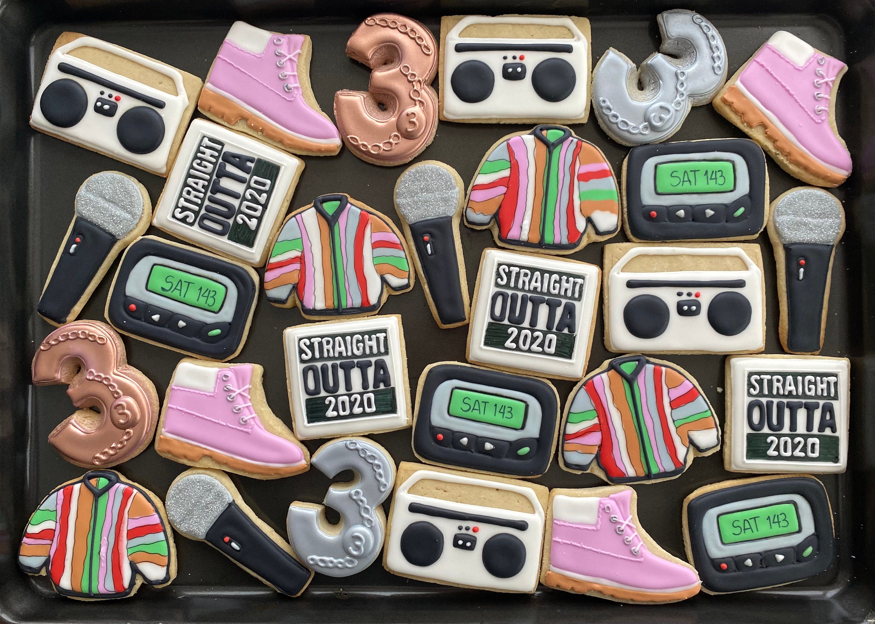 80's Hip Hop Sugar Cookies: Retro Party Favors - Etsy