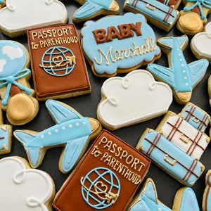 ADVENTURE AWAITS TRAVEL X12 Themed Cookies -- Baby Shower - Travel ...