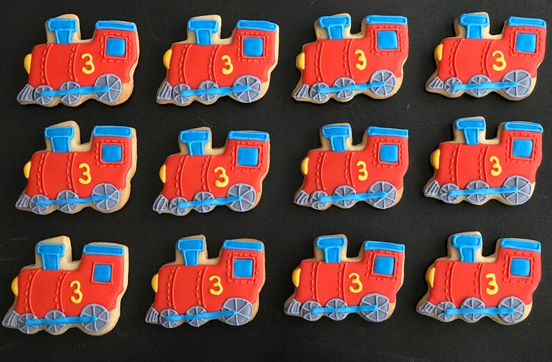 12 TRAIN Inspired Vanilla Sugar Cookies Train Party Favors | Etsy
