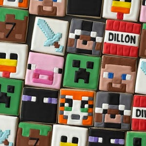 MINECRFT Inspired Vanilla Sugar Cookies CREEPER -stampy Cat - Tnt ...