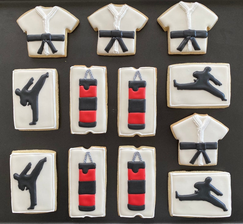12 KARATE MARTIAL ARTS Inspired Themed Vanilla Sugar Cookies - Etsy