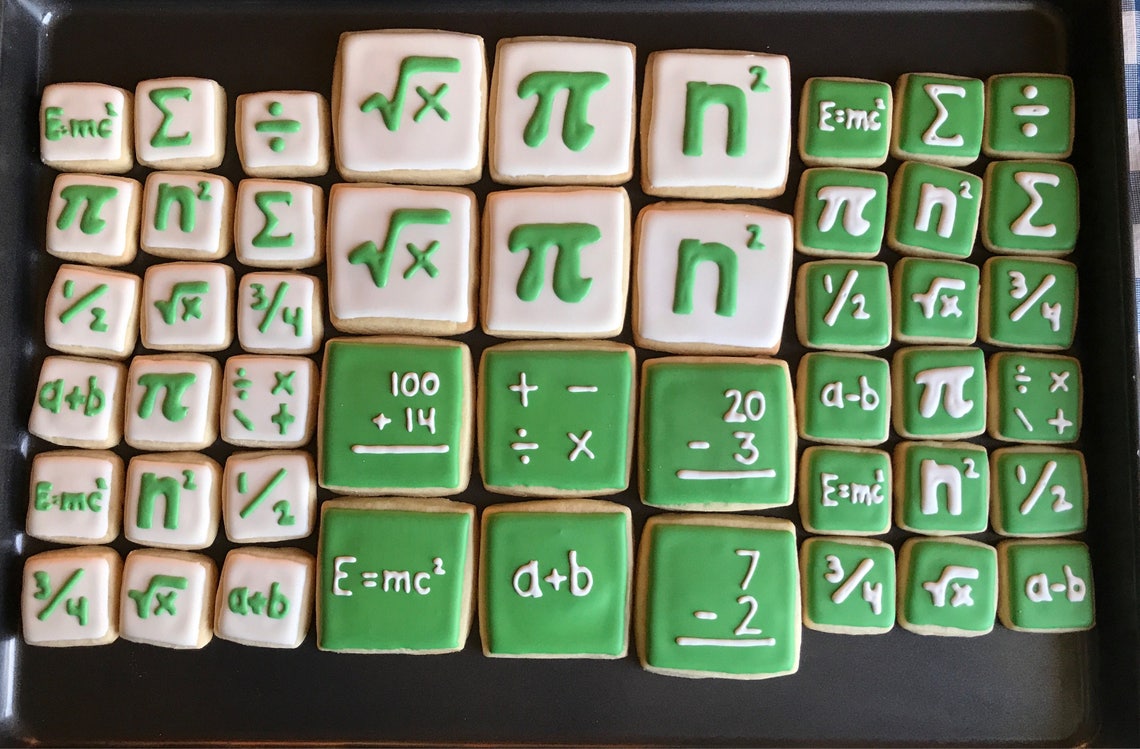 12 TEACHER Appreciation SCHOOL Themed Cookies MATH Social - Etsy