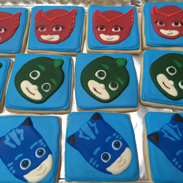 Pj Mask Cookies - Etsy