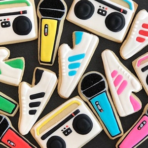 80's 90's HIP HOP Inspired Vanilla Sugar Cookies (12-1 Dozen in Color ...