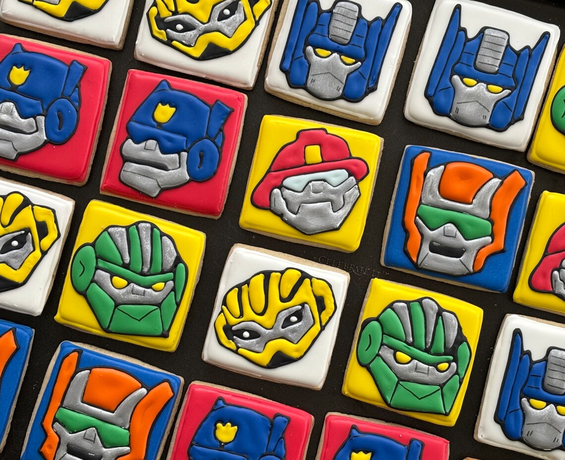 ROBOT Cookies X12 Inspired Themed Vanilla Sugar Cookies - Boy or Girl ...