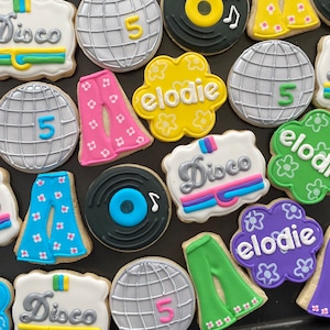 DISCO 2 GROOVE Themed Inspired Vanilla Sugar Cookies (12-1 Dozen in ...