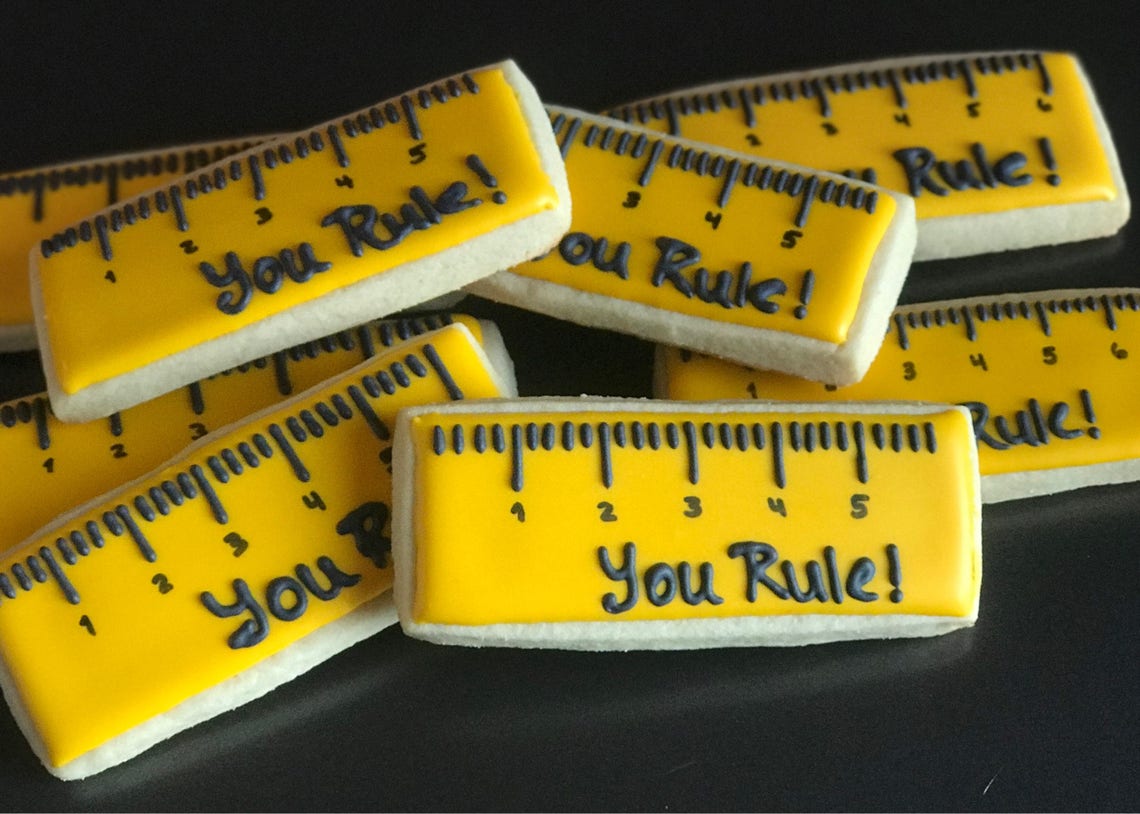 12 TEACHER Appreciation SCHOOL Themed Cookies MATH Social - Etsy