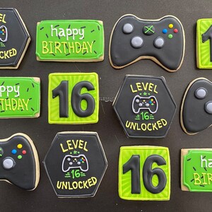 LEVEL UNLOCKED VIDEOGAME X12 Remote Control Cookies Inspired - Themed ...