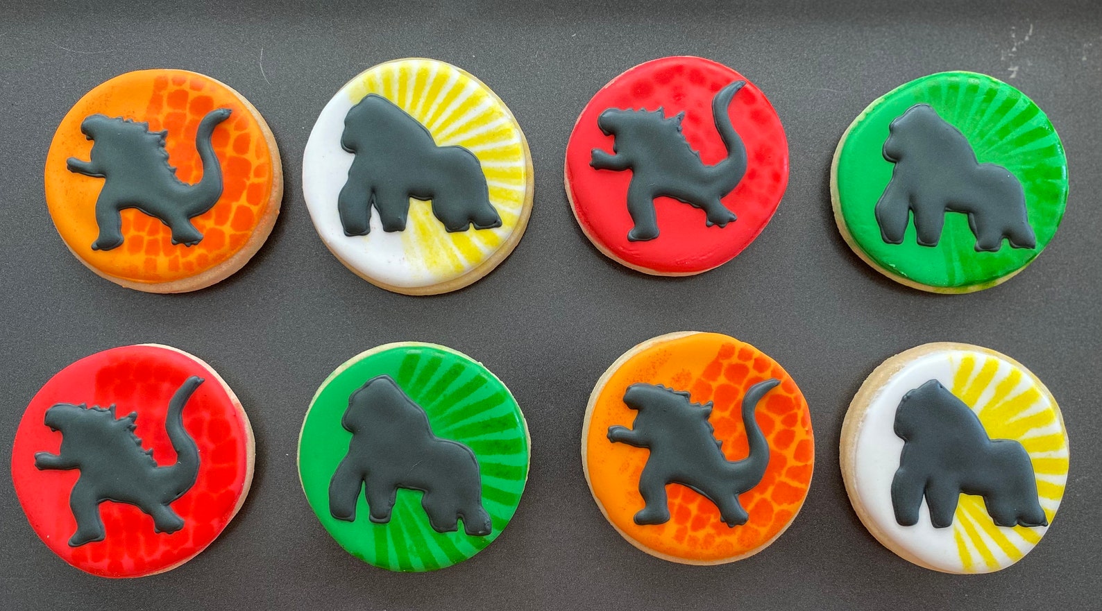 GODZILLA KONG RAWR X12 Inspired Decorated Cookies Kids - Etsy
