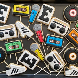 80's 90's Colorful HIP HOP BOUQUET Style Cookies on Sticks ( 18 Cookies ...