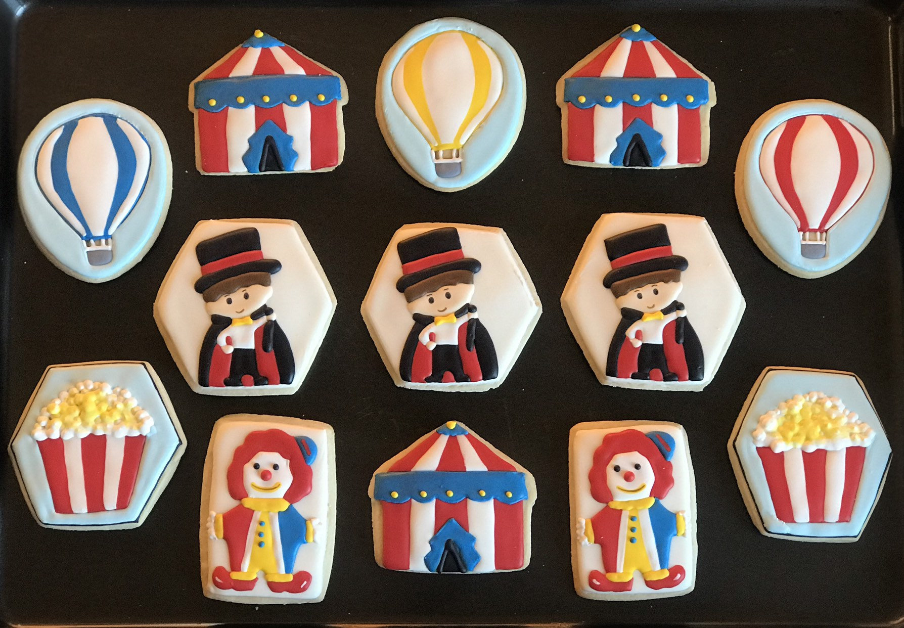 CIRCUS CARNIVAL x12 themed cookies birthday party baby | Etsy