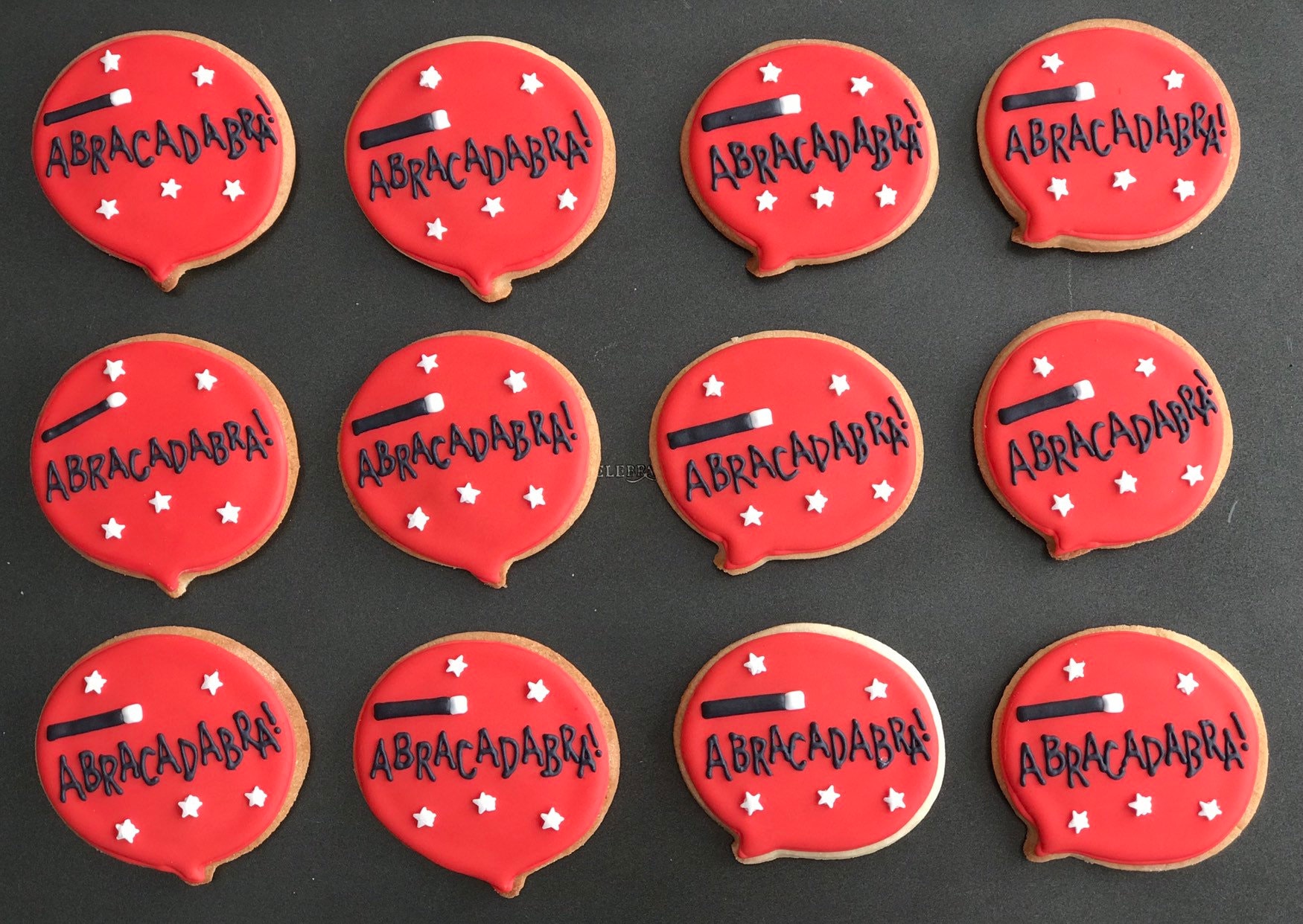 MAGIC CIRCUS Decorated Vanilla Sugar Cookies Wand Magic HAT Abracadabra ...