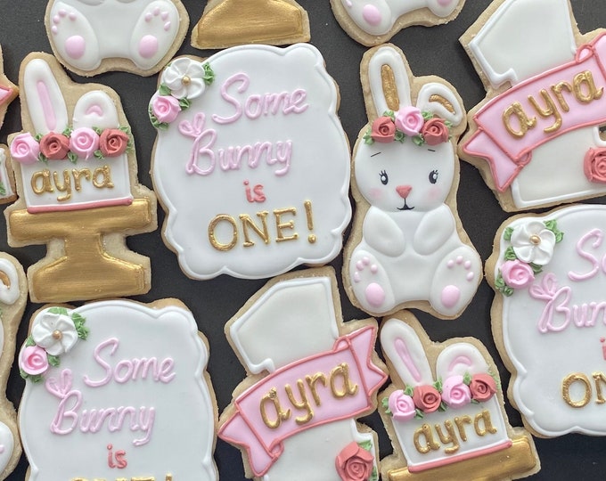 Custom Bunny Rabbit Cookies (dozen) - Etsy