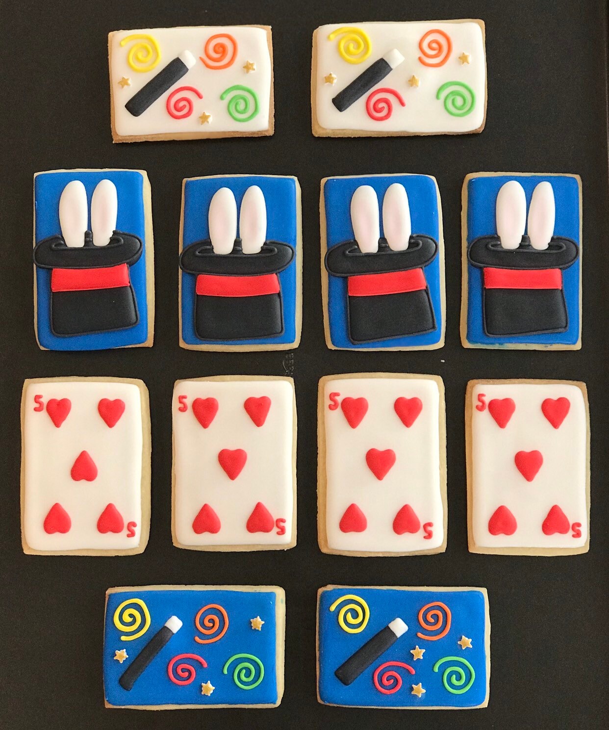 MAGIC CIRCUS Decorated Vanilla Sugar Cookies Wand Magic HAT Abracadabra ...