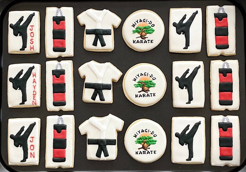 12 KARATE MARTIAL ARTS Inspired Themed Vanilla Sugar Cookies - Etsy