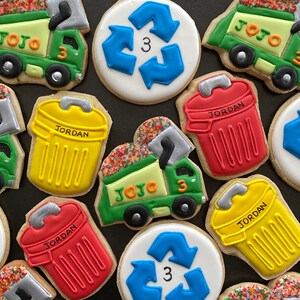 Garbage Truck Birthday Cookies: Construction Party Favors - Etsy