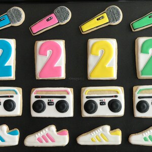 80's 90's HIP HOP Inspired Vanilla Sugar Cookies (12-1 Dozen in Color ...