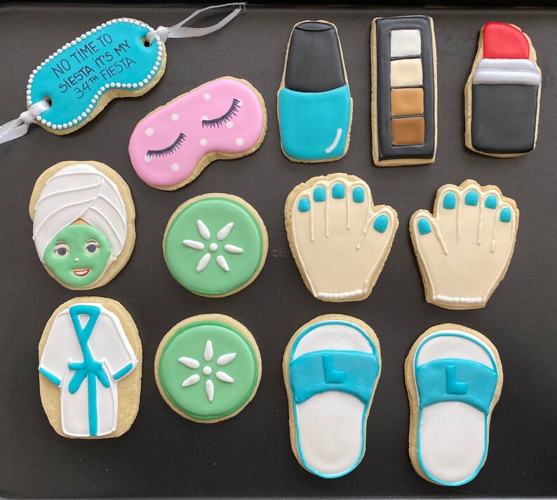 Spa Party Sugar Cookies: Glam Girl Birthday, Shower Favors - Etsy