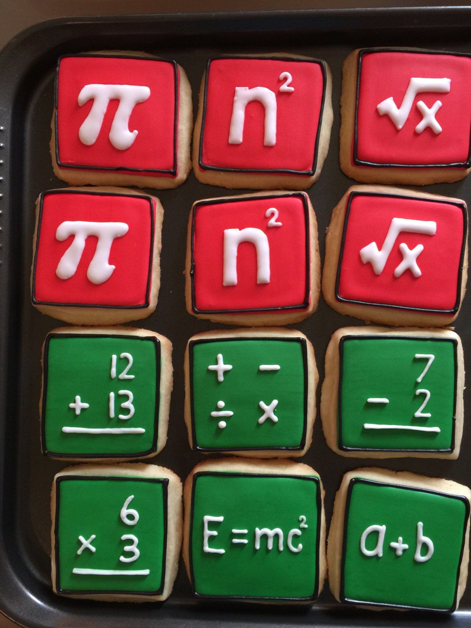 12 TEACHER Appreciation SCHOOL Themed Cookies MATH Social - Etsy