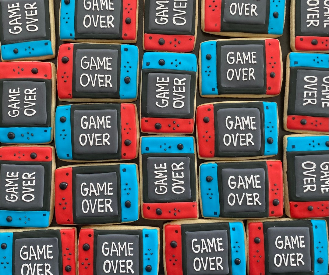 Nintendo Switch Cookies: 12 Vanilla Sugar Game Controller Party Favors ...