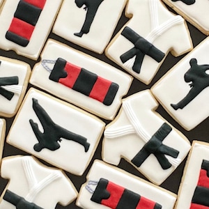 12 KARATE MARTIAL ARTS Inspired Themed Vanilla Sugar Cookies - Karate ...
