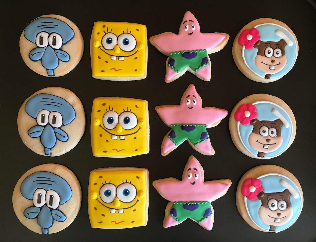 SPONGE X12 Vanilla Sugar Inspired Cookies Birthday Party Under the Sea ...