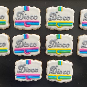 Retro Disco Theme Vanilla Sugar Cookies: 70s Party Favors - Etsy