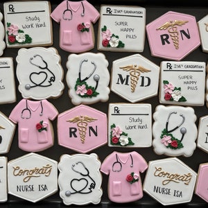 Medical Sugar Cookies: Doctor, Nurse, Graduation - Set of 12 - Etsy