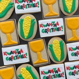 HAPPY KWANZA HOLIDAY Themed Cookies X12 - Etsy