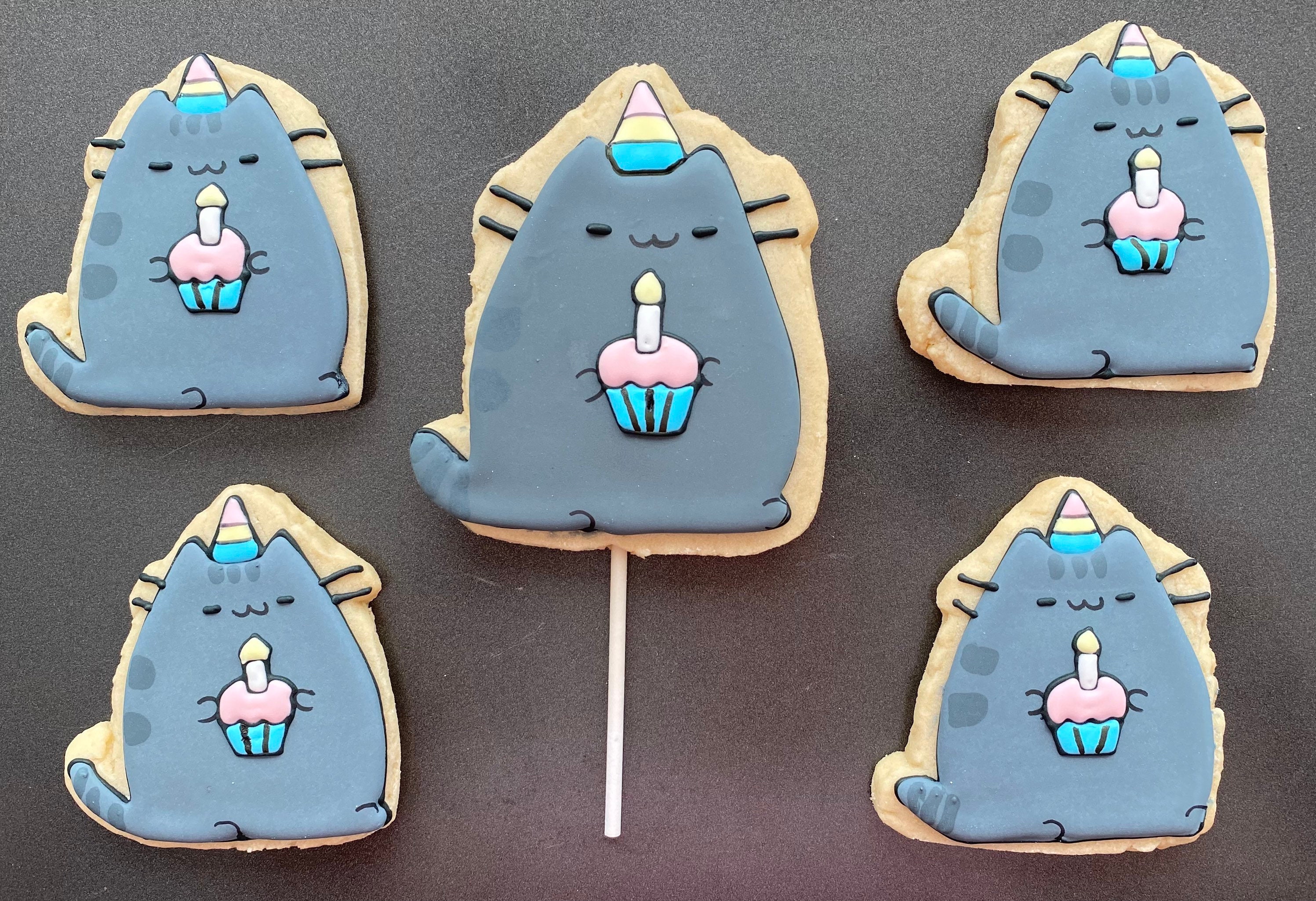 CAT cartoon themed x12 inspired decorated cookies kids | Etsy