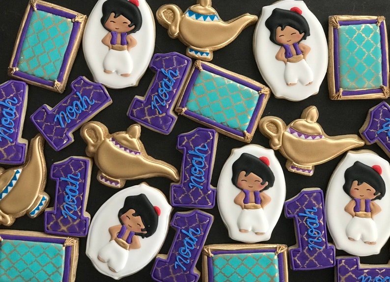 Aladdin Theme Sugar Cookies: Arabian Night Party Favors (set of 12) - Etsy