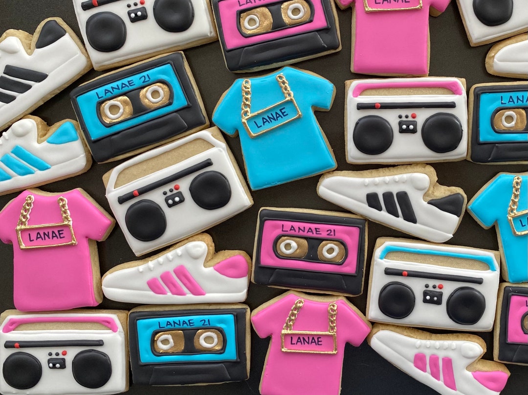 80's Hip Hop Sugar Cookies: Retro Party Favors - Etsy