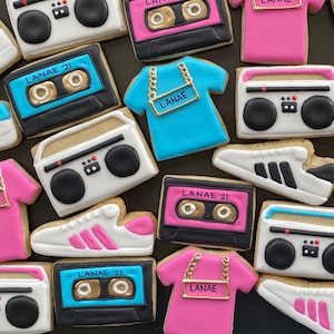 80's 90's HIP HOP Inspired Vanilla Sugar Cookies (12-1 Dozen in Color ...