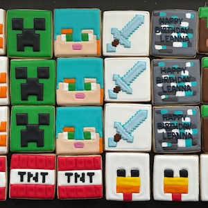 MINECRFT Inspired Vanilla Sugar Cookies CREEPER -stampy Cat - Tnt ...