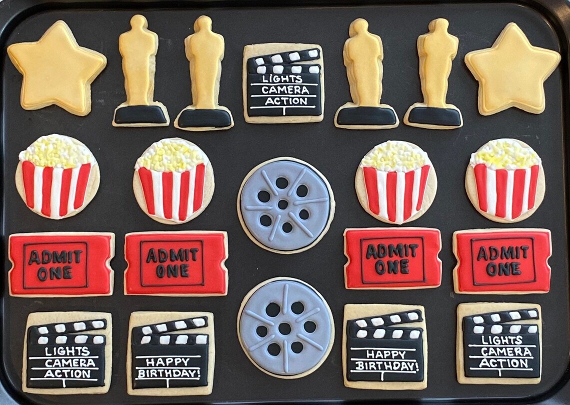 HOLLYWOOD MOVIE NIGHT Themed Inspired Bday Party X12 - Etsy