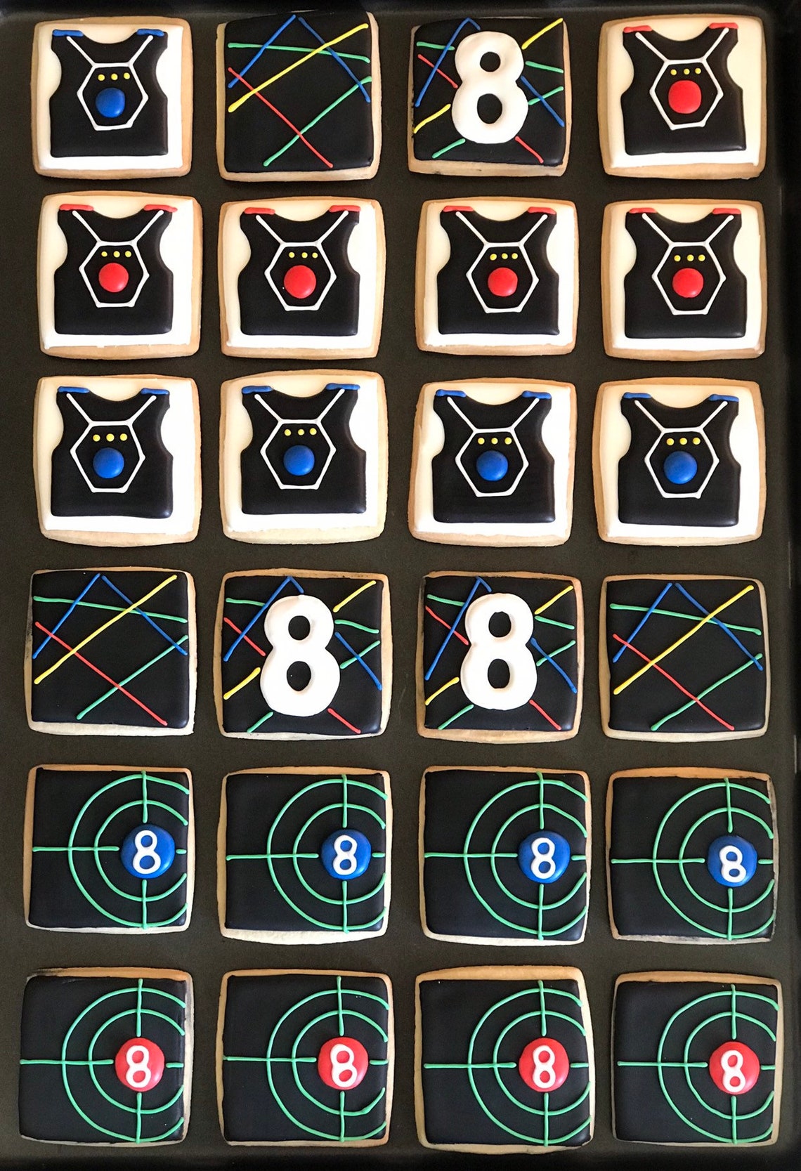 Laser Tag Cookies: Video Game Birthday Party Favors (x12) - Etsy