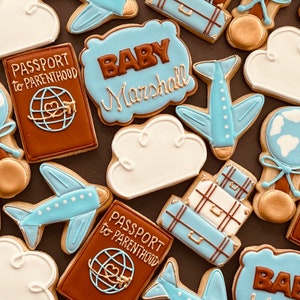 ADVENTURE AWAITS TRAVEL X12 Themed Cookies -- Baby Shower - Travel ...
